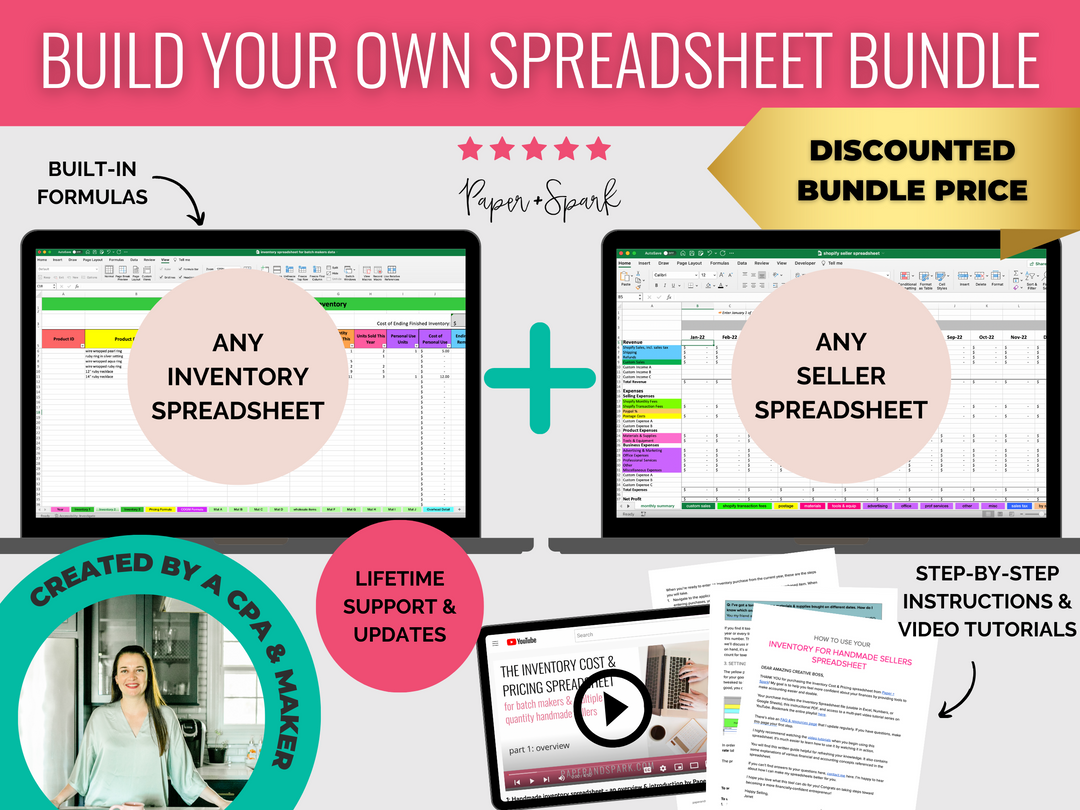 Build Your Own Spreadsheet Bundle – Paper and Spark