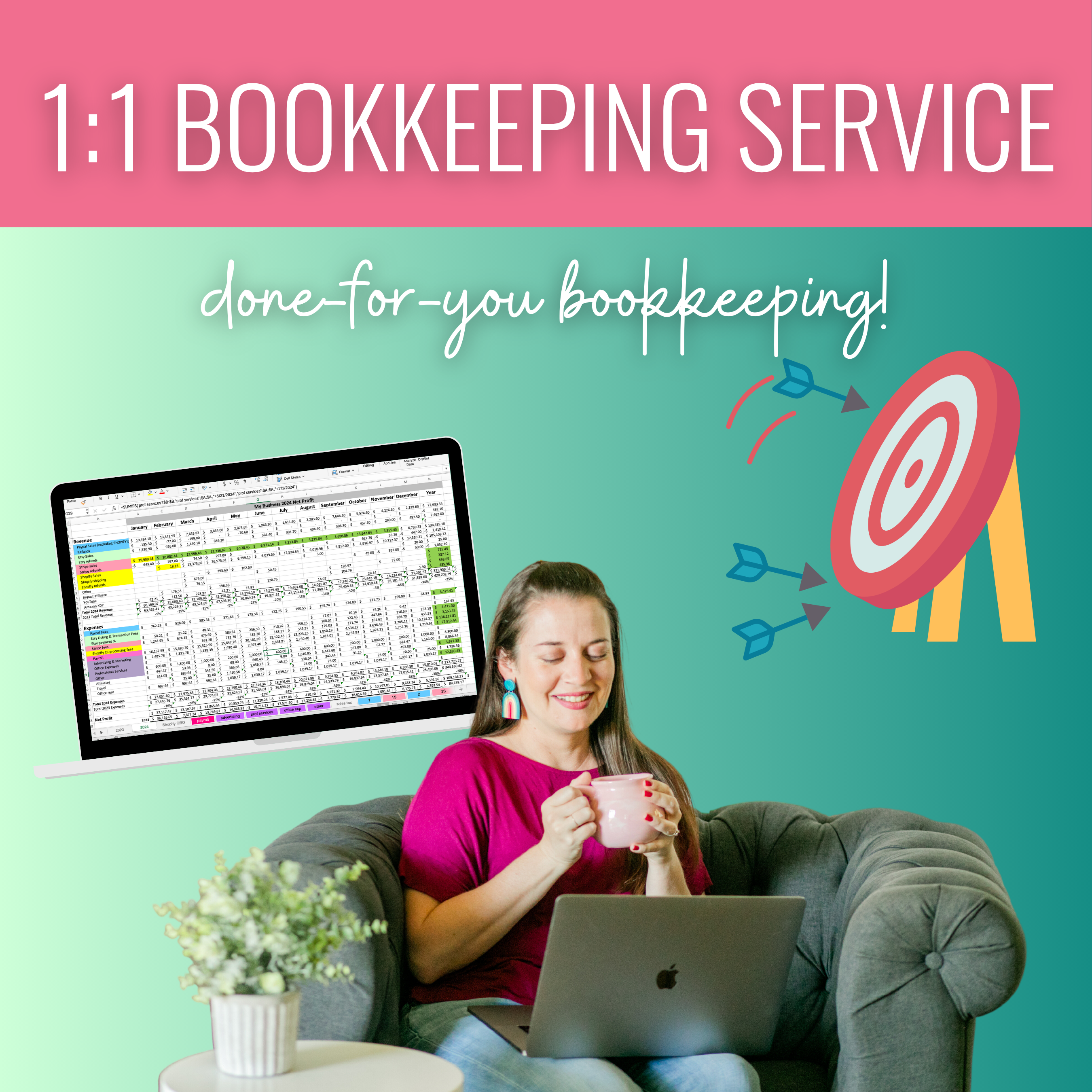 1:1 Quarterly Bookkeeping Service – Paper and Spark
