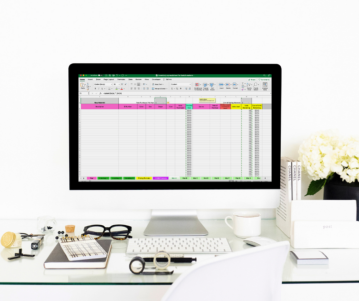 Inventory for handmade sellers spreadsheet – Paper and Spark