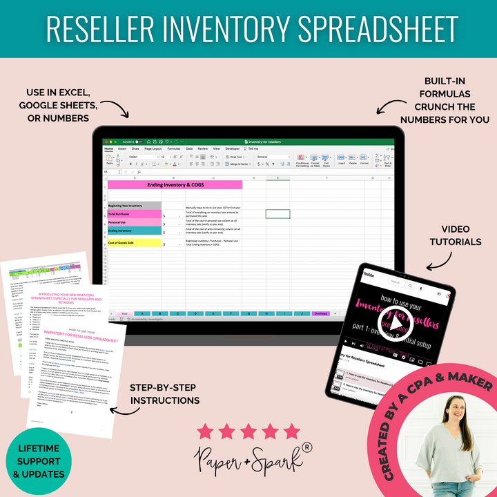 Bookkeeping Templates – Paper and Spark