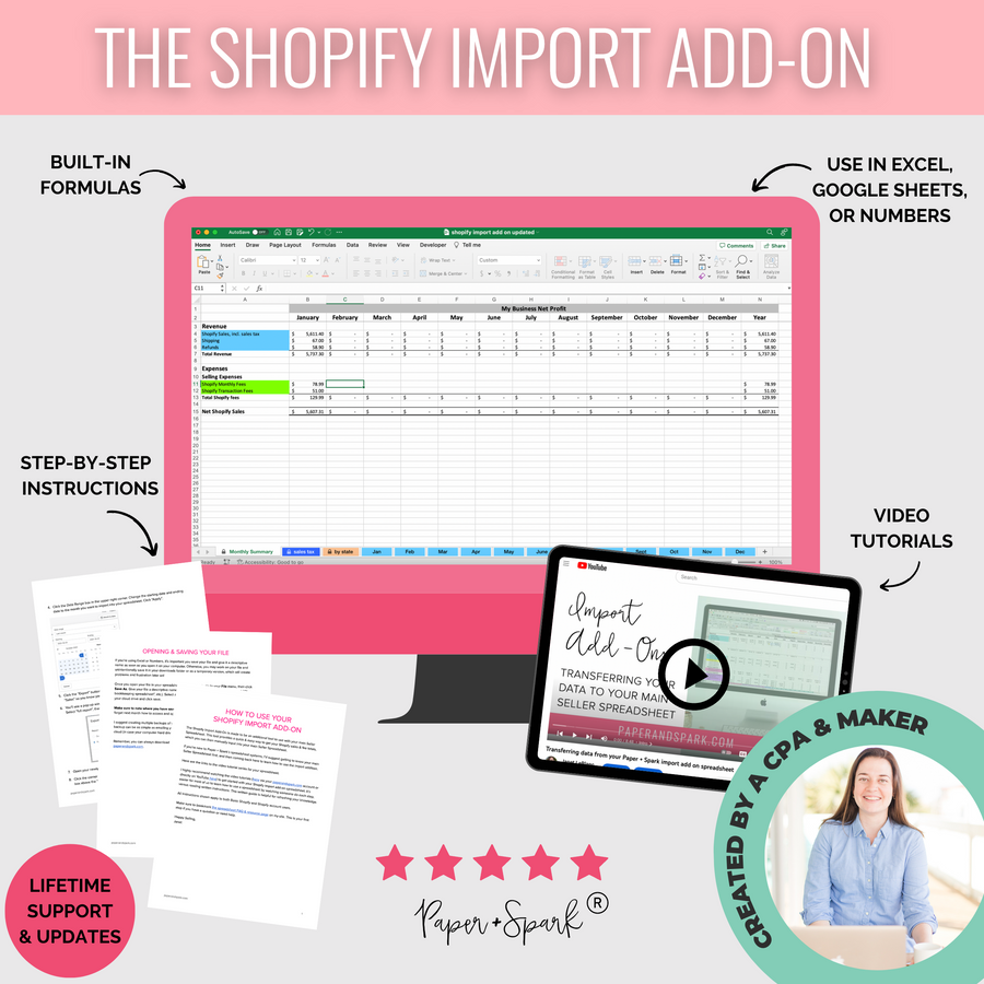 Bookkeeping Templates – Paper and Spark